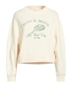 Rag & Bone Solidcolor Cropped Hoodie - White