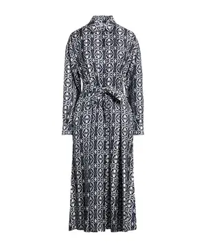 Max Mara Twotone Satin Longsleeve Dress