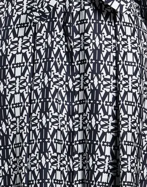 Max Mara Twotone Satin Longsleeve Dress