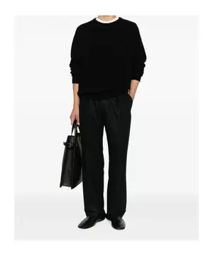 ROBERTO COLLINA Oversized Crew Neck Knit Sweater