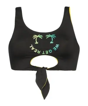 DIESEL® Solidcolor Printed Bikini Top - Black