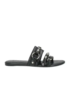 Balenciaga Pebbled-leather Sandals - No