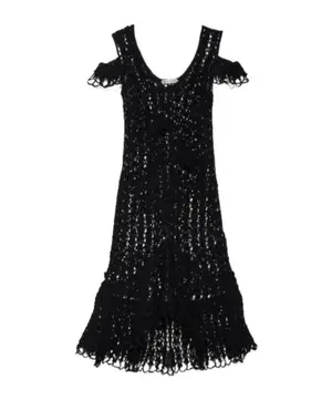 J.W.ANDERSON Snowdrop Detail Crochet Dress - Black