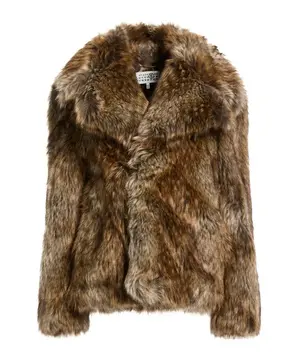 MAISON MARGIELA Solid-colored Teddy Coat