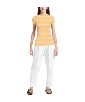 Sportmax Striped Short-sleeve Knit Top
