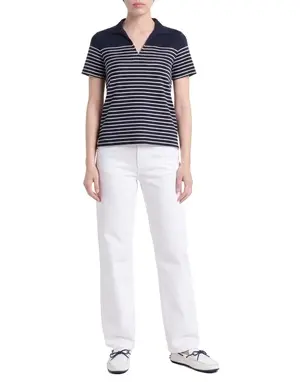 Rag & Bone Striped Knit Shortsleeve Top
