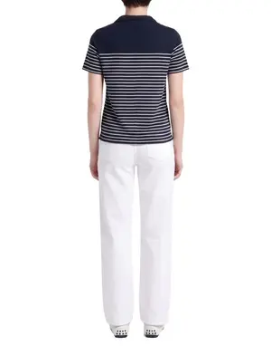 Rag & Bone Striped Knit Shortsleeve Top