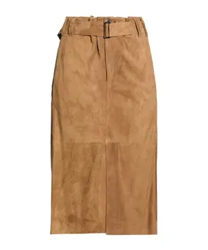Brunello Cucinelli Straight-fit Suede Skirt