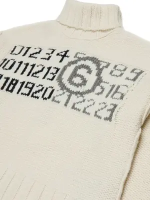 MAISON MARGIELA Numeric-logo Turtleneck Sweater