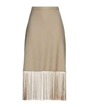 Burberry Minimalist Solid-color Wool A-line Skirt - No