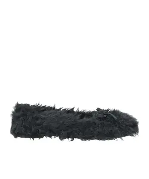 Balenciaga Plush Fabric Ballet Flats - No