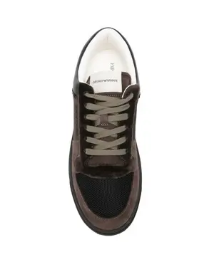 Emporio Armani Panelled Suede Sneakers