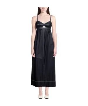 Tory Burch Solid-colored Sleeveless Flared Dress