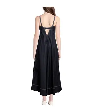 Tory Burch Solid-colored Sleeveless Flared Dress