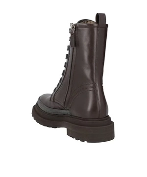 Brunello Cucinelli Minimalist Laceup Leather Boots
