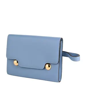 Marni Solidcolor Compact Leather Bag - Blue
