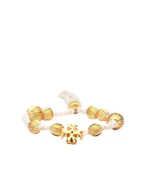 Tory Burch Woven Bracelet With Logo Detail