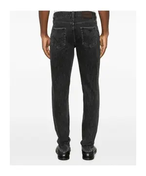Emporio Armani Logo-plaque Straight-leg Jeans