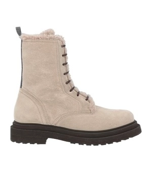 Brunello Cucinelli Lowheel Wool Ankle Boots