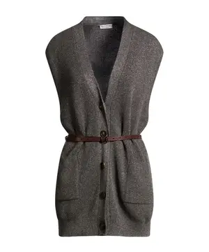 Brunello Cucinelli Solid-colored Metallic Knit Vest