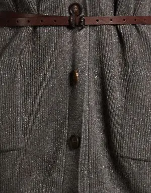 Brunello Cucinelli Solid-colored Metallic Knit Vest