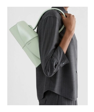 JIL SANDER Linea Piping Leather Shoulder Bag