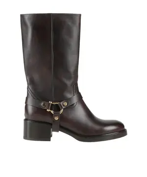 Chloé Glossed-leather Boots - No