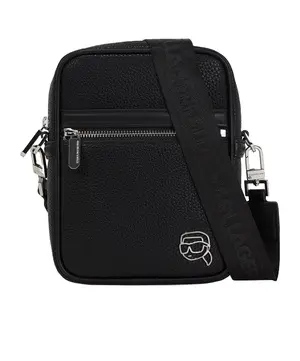 Karl Lagerfeld Logo Cross Body Bag - Black