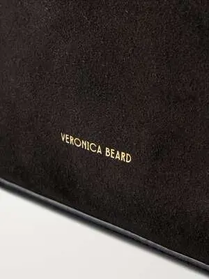 Veronica Beard Swing Embellished Suede Clutch