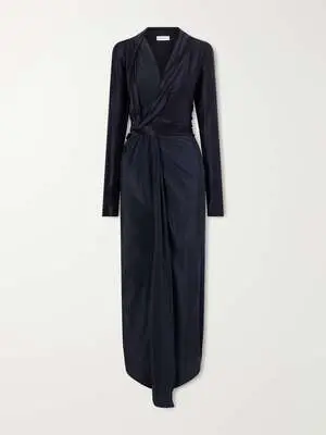 Victoria Beckham Lea Gathered Jersey Midi Dress