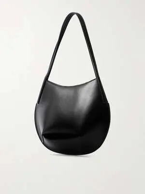 JIL SANDER Kante Leather Shoulder Bag - Black