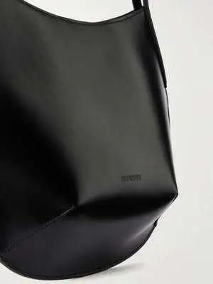 JIL SANDER Kante Leather Shoulder Bag - Black