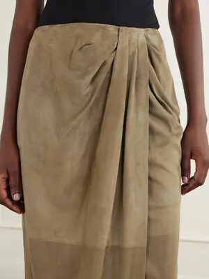Ralph Lauren Teegan Suede Midi Skirt