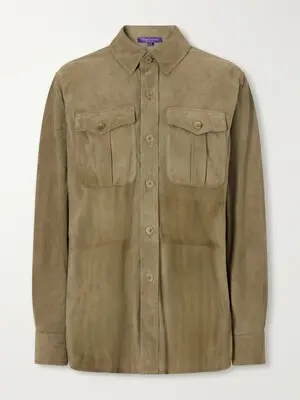Ralph Lauren RALPH LAUREN COLLECTION Landry Suede Shirt Green