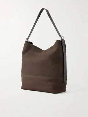 LEMAIRE Belted Nubuck Leather Tote Bag