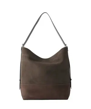 LEMAIRE Lemiare Belted Nubuck Leather Tote Bag - Brown