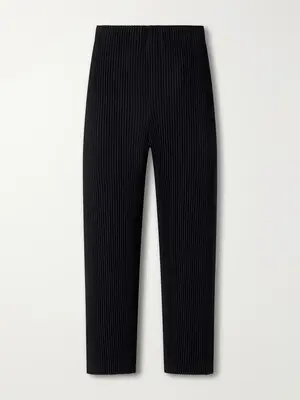 Issey Miyake Mc July Pleated Straight-leg Trousers - Black