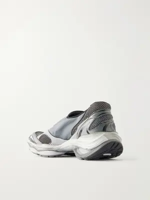 Balenciaga Rubber-trimmed Mesh Sneakers - Gray
