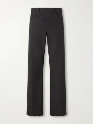 Dries Van Noten Straight-leg Cotton Trousers - Gray