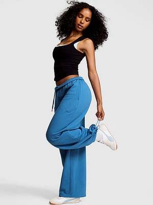 Pink Campus Fleece™ Adjustable-cinch Sweatpants - Blue