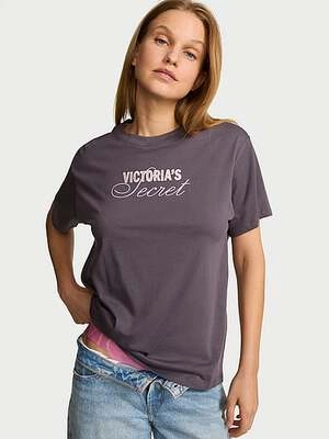 Victoria's Secret Victoria's Secret Cotton Oversized Boyfriend T-Shirt Grey