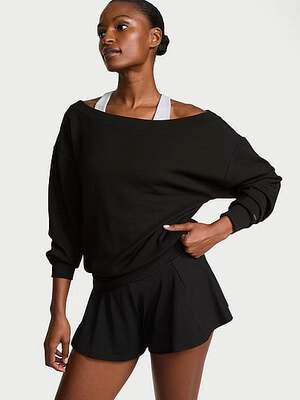 Victoria's Secret Featherweight Knit Off-the-shoulder Top - Black