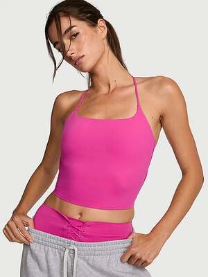 Victoria's Secret Vsx Elevate™ Lace-up Strappy Tank Top - Pink