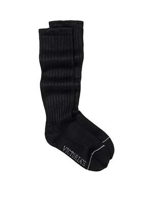 Victoria's Secret Slouchy Sleep Socks - Black