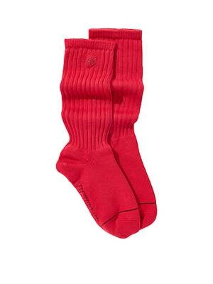 Victoria's Secret Slouchy Knit Socks - Red
