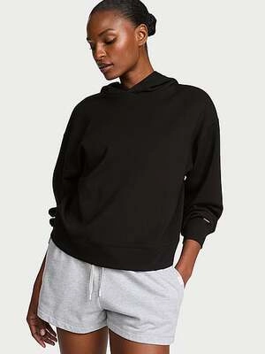 Victoria's Secret Featherweight Knit Crossover Hoodie - Black