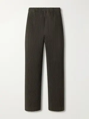 Issey Miyake Mc July Pleated Straight-leg Trousers - Brown
