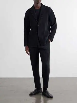 Issey Miyake Pleated Single-breasted Blazer