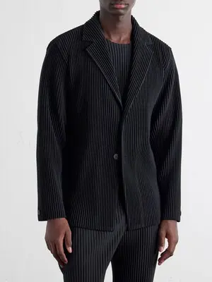 Issey Miyake Pleated Single-breasted Blazer