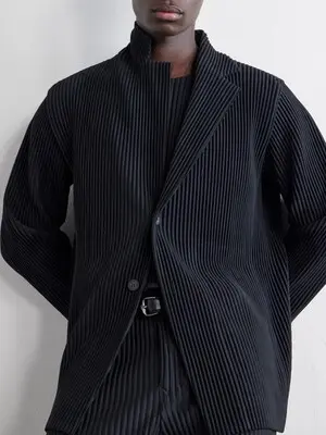 Issey Miyake Pleated Single-breasted Blazer